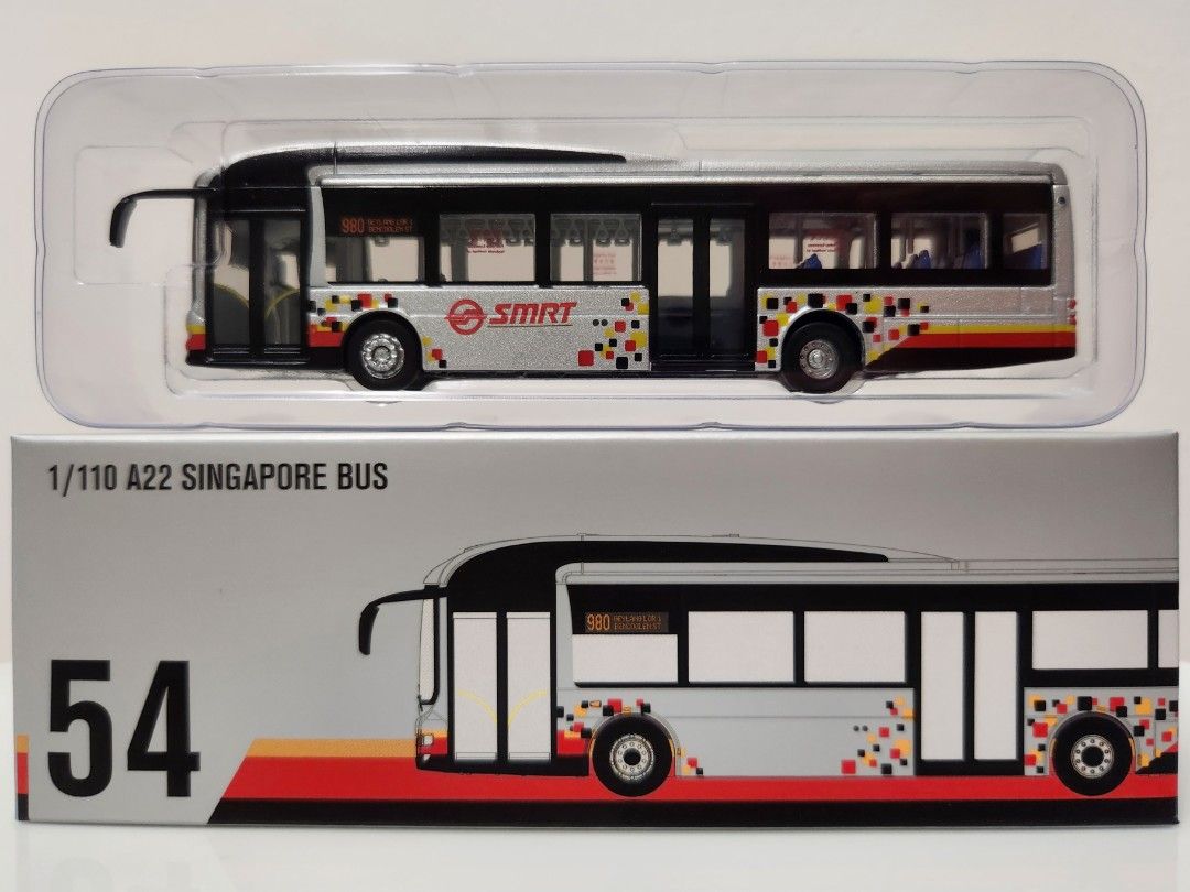 1:110 scale Singapore Man A22 bus model (Pixel livery) bus svc. 980 ...