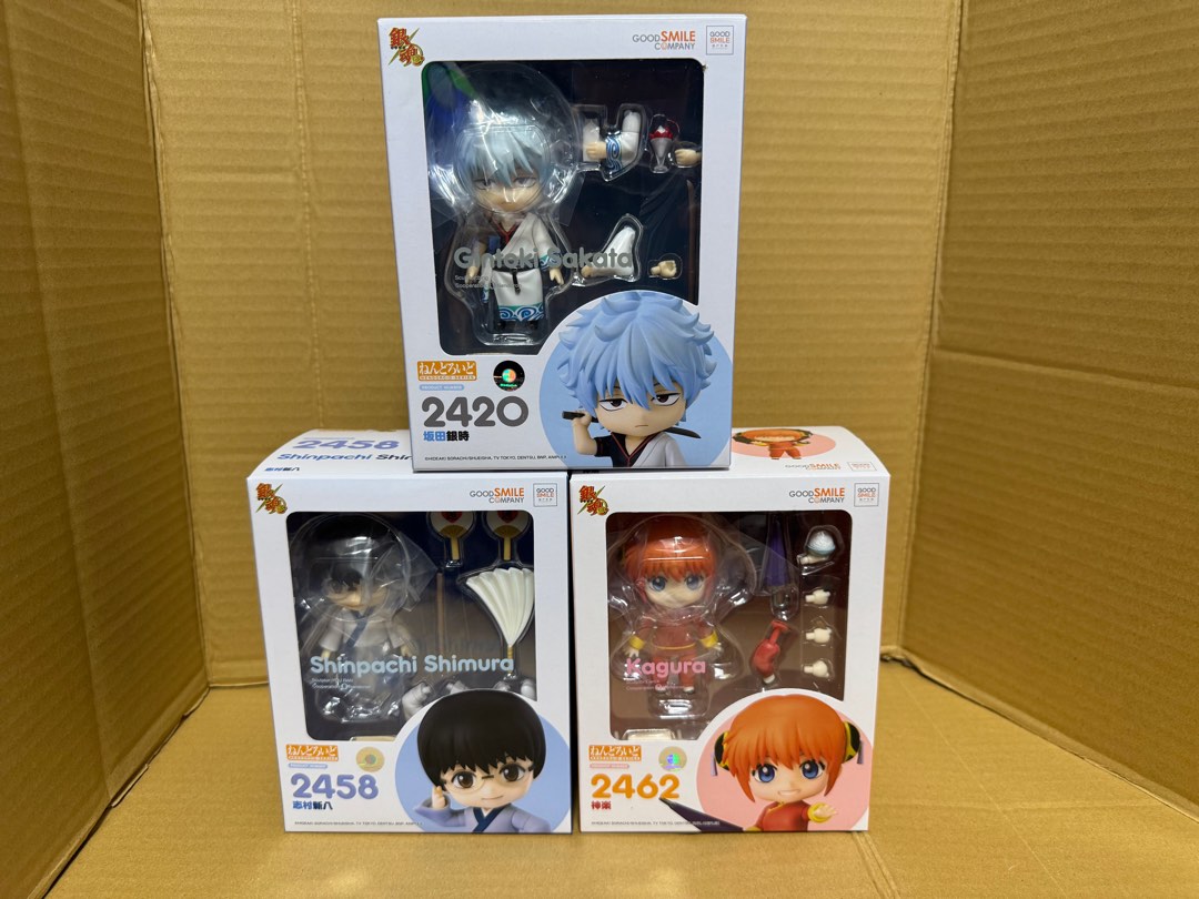 [一套三件] 黏土人 銀魂 坂田銀時 志村新八 神樂 2420 2458 2462