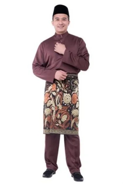 baju melayu jakel aaron aziz in rich brown, Men's Fashion, Muslim Wear ...