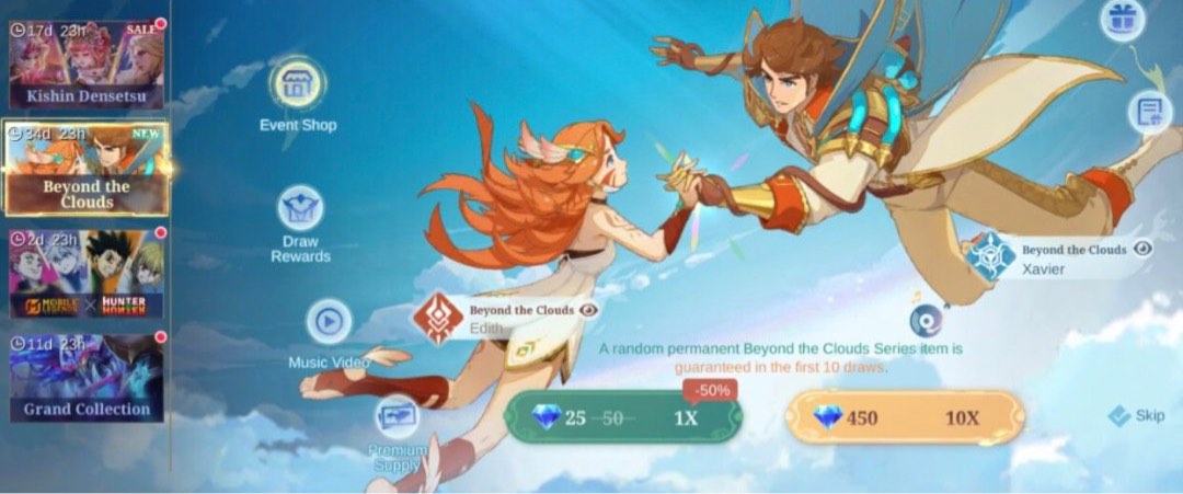 Beyond the cloud mlbb skin, Video Gaming, Gaming Accessories, In-Game ...