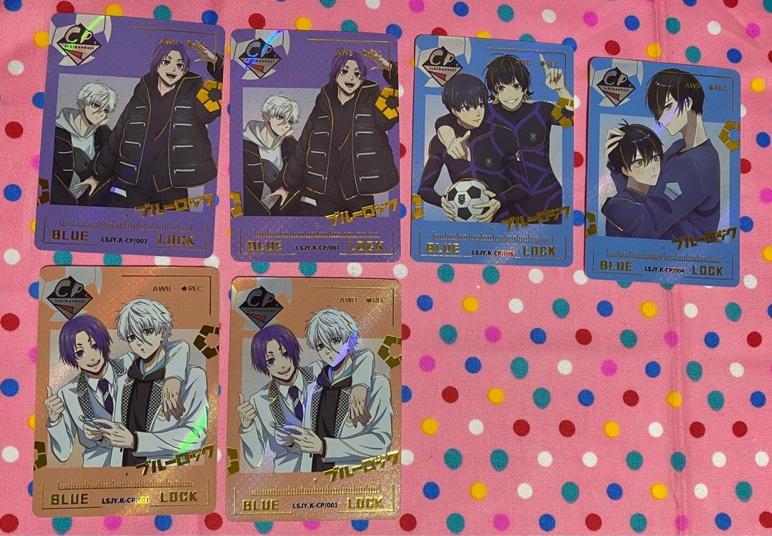 blue lock cards (thick) isagi nagi chigiri reo bachira rin sae kunigami ...