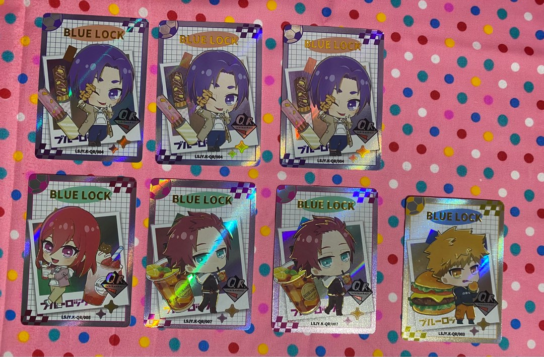 blue lock cards (thick) isagi nagi chigiri reo bachira rin sae kunigami ...