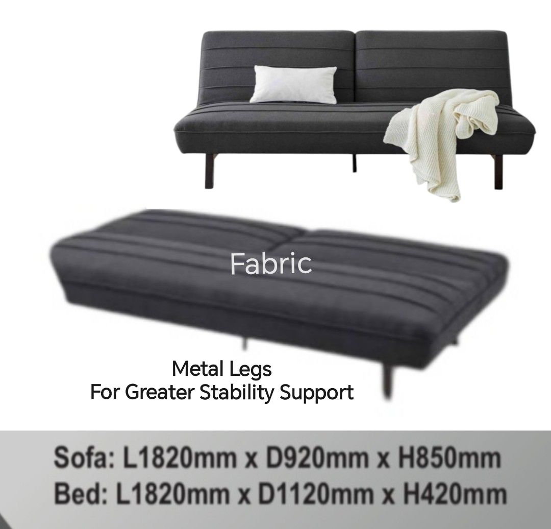Brand New 3 Seater Fabric Sofa Bed / Katil Sofa, Furniture & Home ...