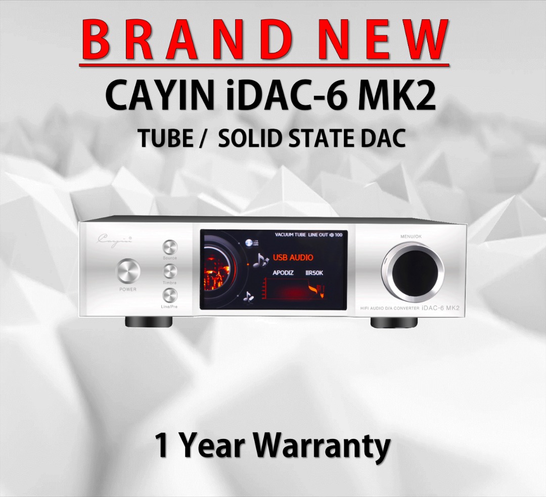 (BRAND NEW) CAYIN iDAC-6 MK2 TUBE / SOLID STATE DAC | DIGITAL TO ...