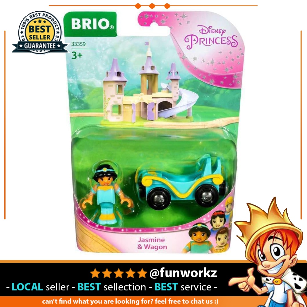 BRIO - 33359 Disney Princess Jasmine & Wagon | 2 Piece Toy Train for ...