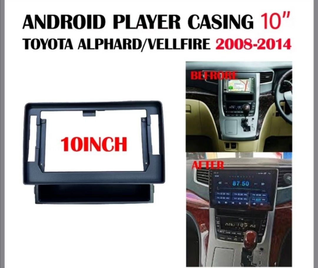 Casing for 10inch Android Player - Alphard Vellfire 20 series, Car ...