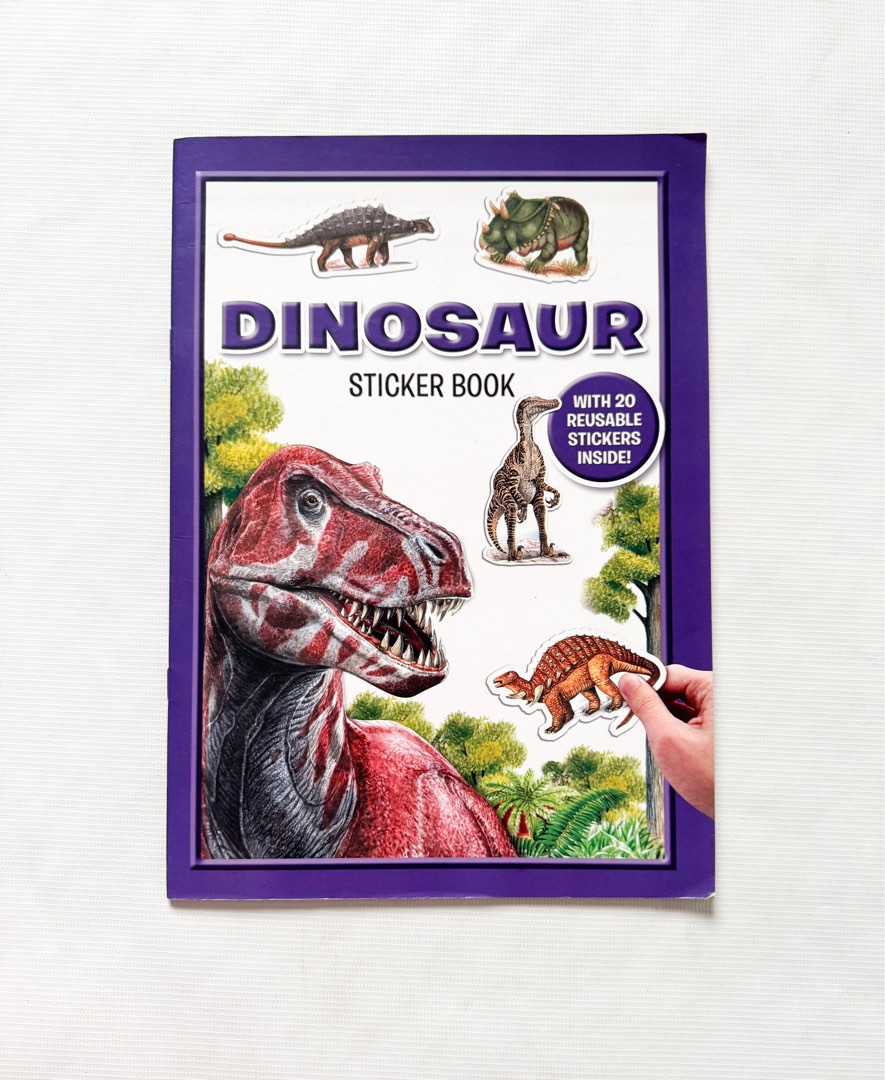 Dinosaur Sticker Book (stickers have been attached), Hobbies & Toys ...