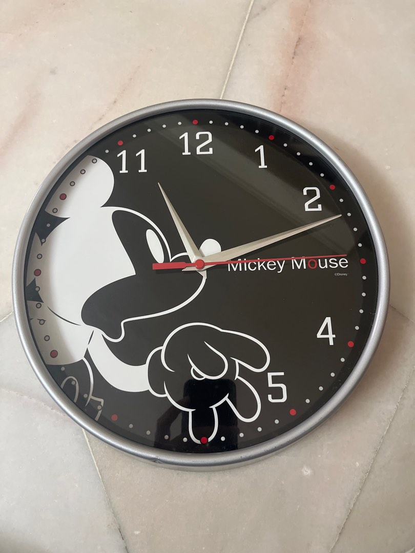 Disney Official Merchandise - Mickey Mouse Metal Wall Clock, Furniture ...