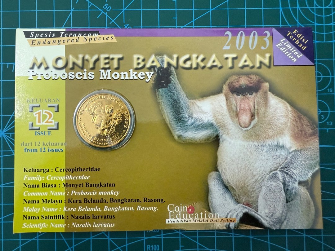 Duit Syiling Monyet Bangkatan [Bank Negara Malaysia], Hobbies & Toys ...