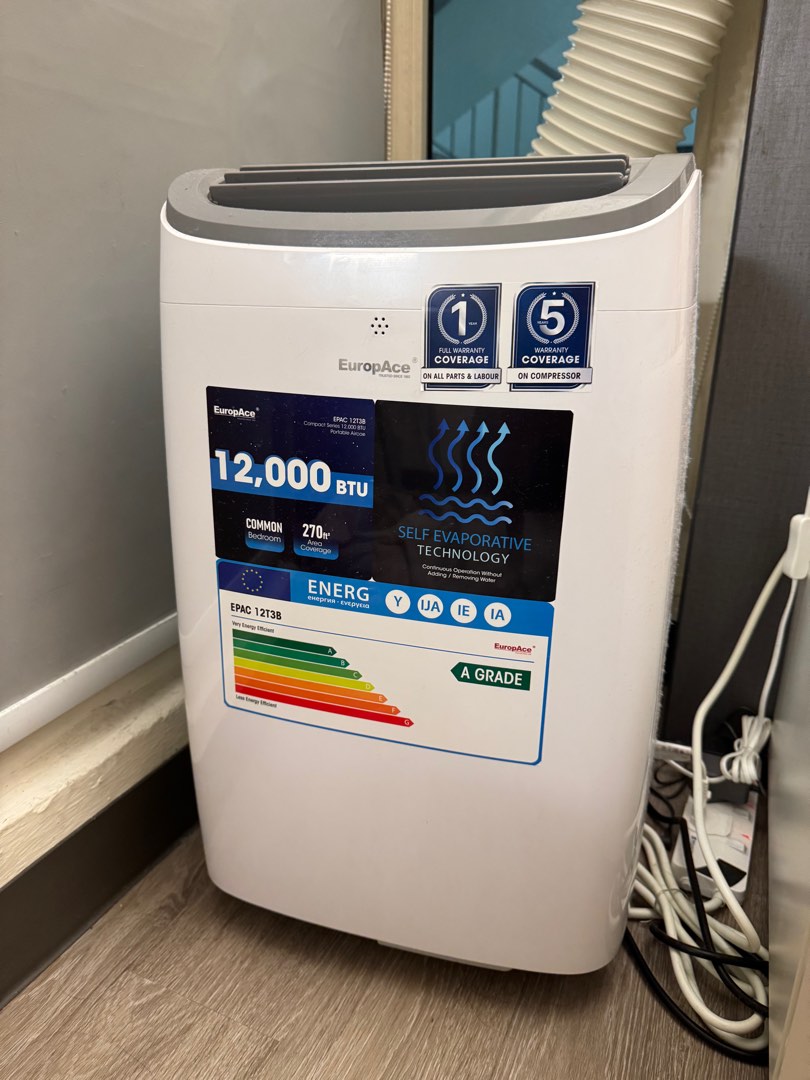 EuropAce 12,000 BTU portable air conditioner, TV & Home Appliances ...