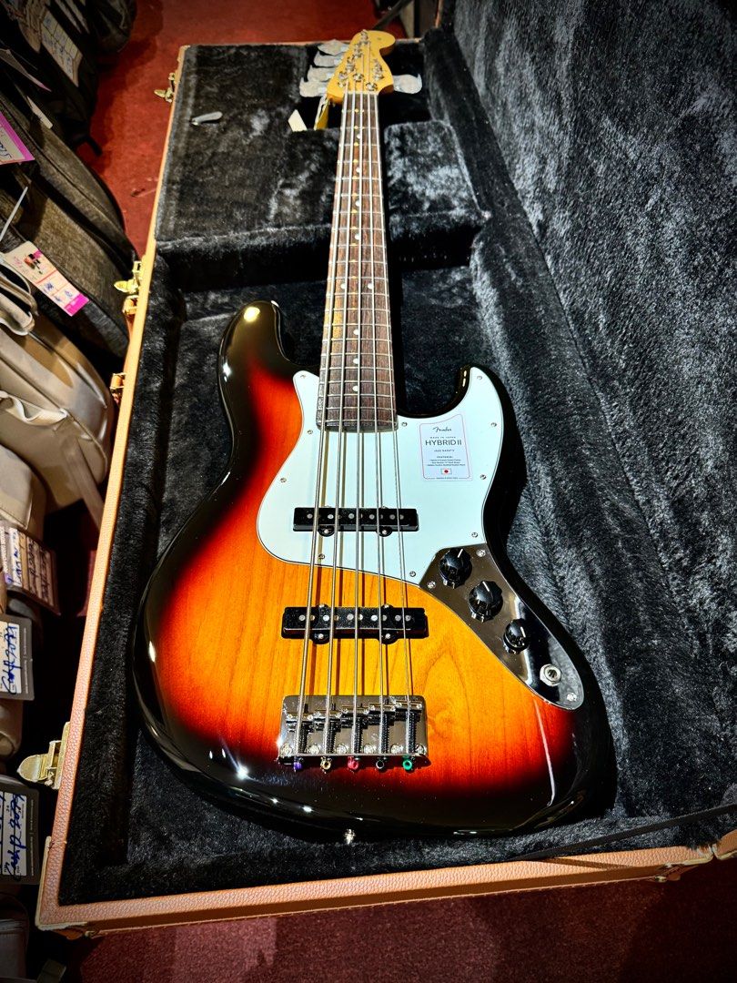 Fender Japan Hybrid II Jazz Bass V Guitar, RW FB, 3-Color Sunburst ...