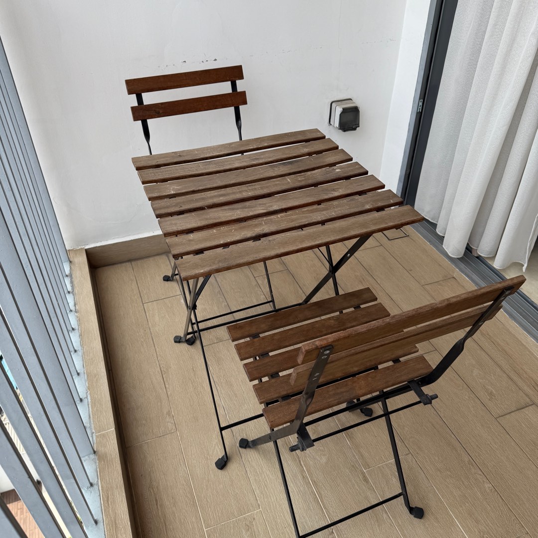 Ikea Tarno Table + 2 Chairs Set, Furniture & Home Living, Outdoor ...