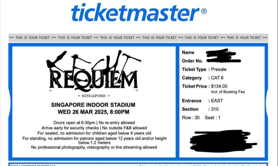 KESHI REQUIEM TOUR TICKET CAT 6, Tickets & Vouchers, Event Tickets on ...