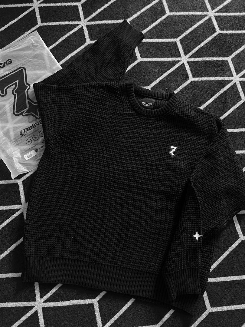 Knitwear Svg 7th Anniversary in Black, Men's Fashion, Tops & Sets ...