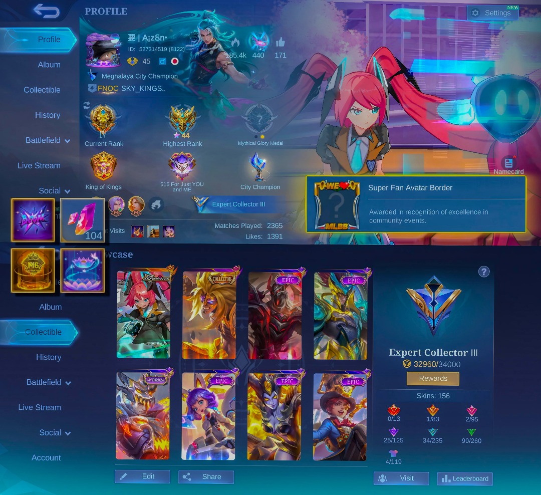 Layla Aspirant | Badang Collector | Rare Border | SMURF | Mobile ...