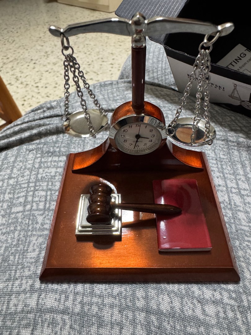 Legal Balance Table Clock, Furniture & Home Living, Home Decor ...