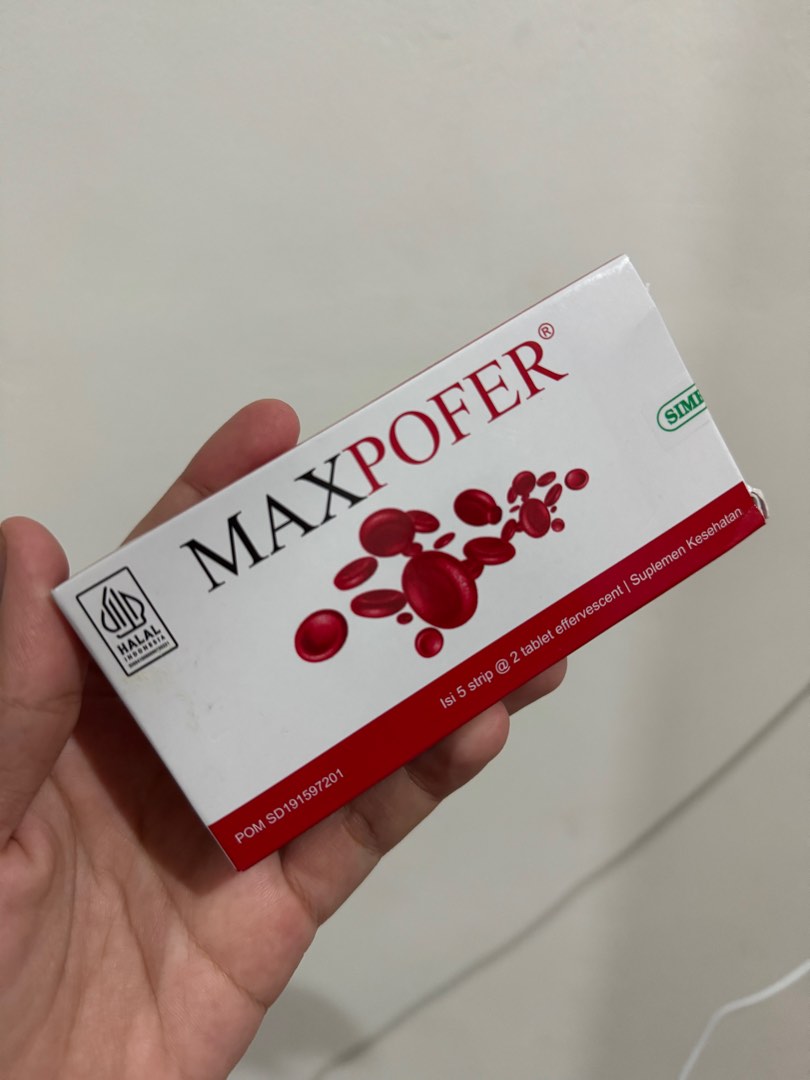 Maxpofer tablet besi, Kesehatan & Kecantikan, Kulit, Sabun & Tubuh di ...