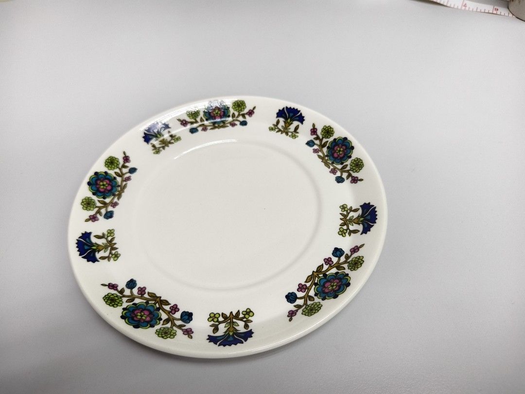 Midwinter Country Garden side plate designed by Jessie Tait, retro blue ...