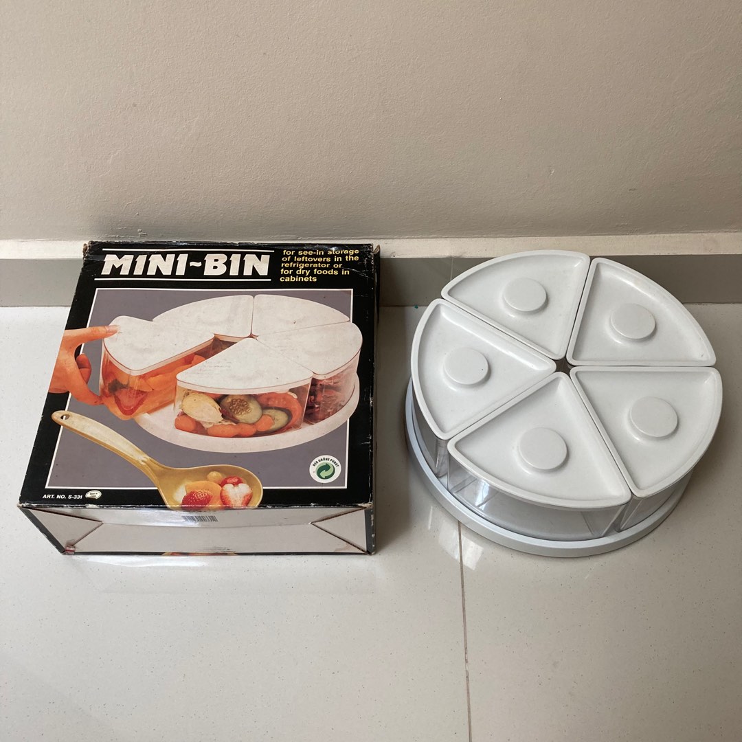 Mini-bin Lazy Susan Revolving See-in Bin, Furniture & Home Living ...
