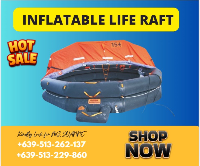 Model TP-A-15 Throw-over Type Inflatable Life Raft, Sports Equipment ...