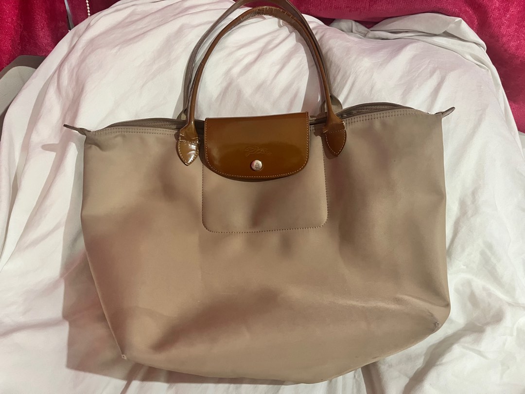 Original 2021 Neo Longchamp Le Pliage NEO L Brown, Women's Fashion ...