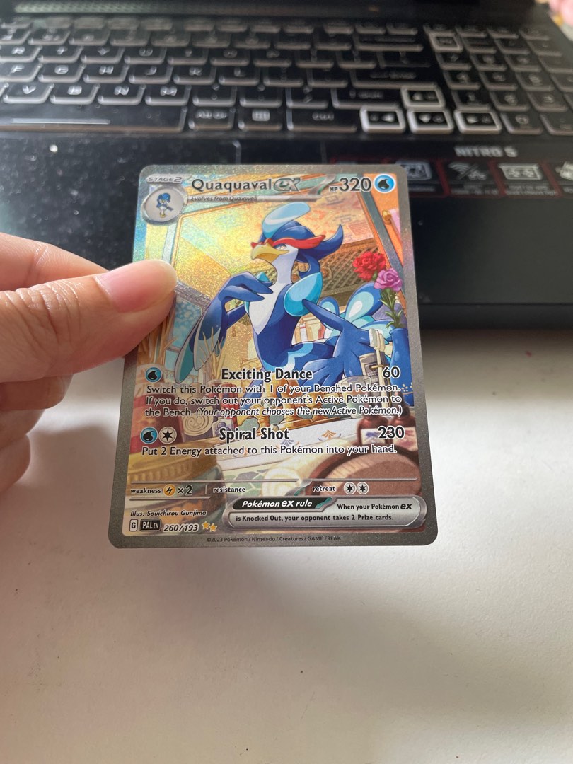 Pokémon TCG PAL Quaquaval EX, Hobbies & Toys, Toys & Games on Carousell