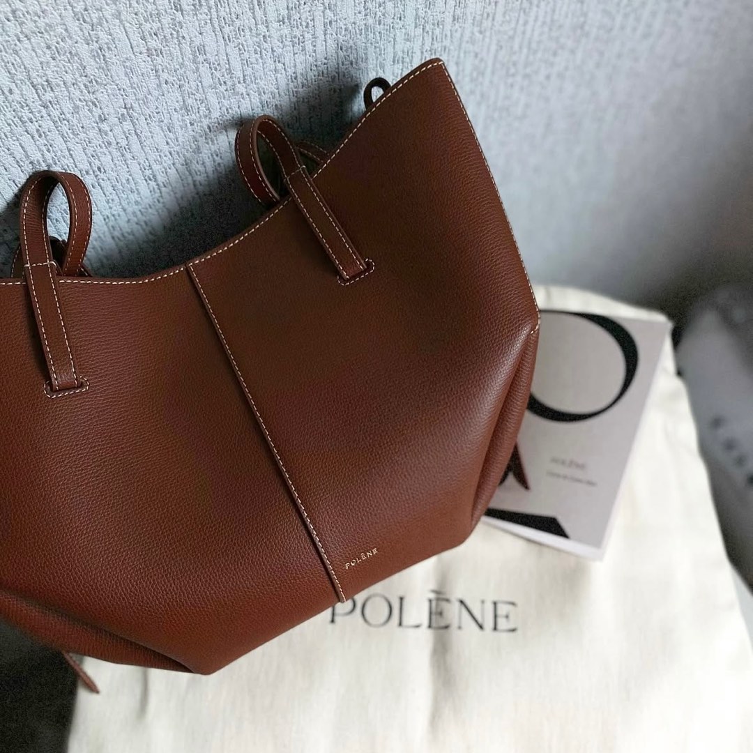 POLENE MINI CYME - COGNAC, Luxury, Bags & Wallets on Carousell