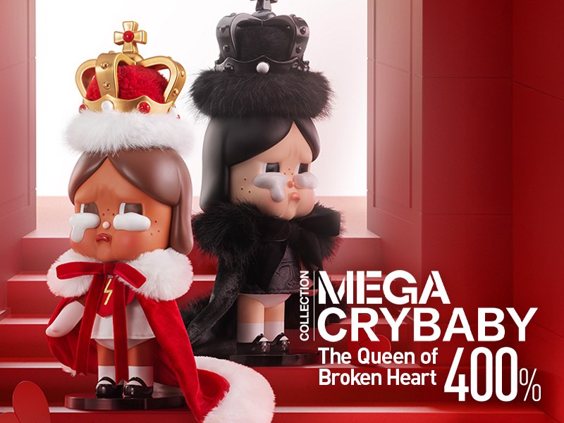 Pop Mart Mega Crybaby 400% The Queen of Broken Heart, Hobbies & Toys ...