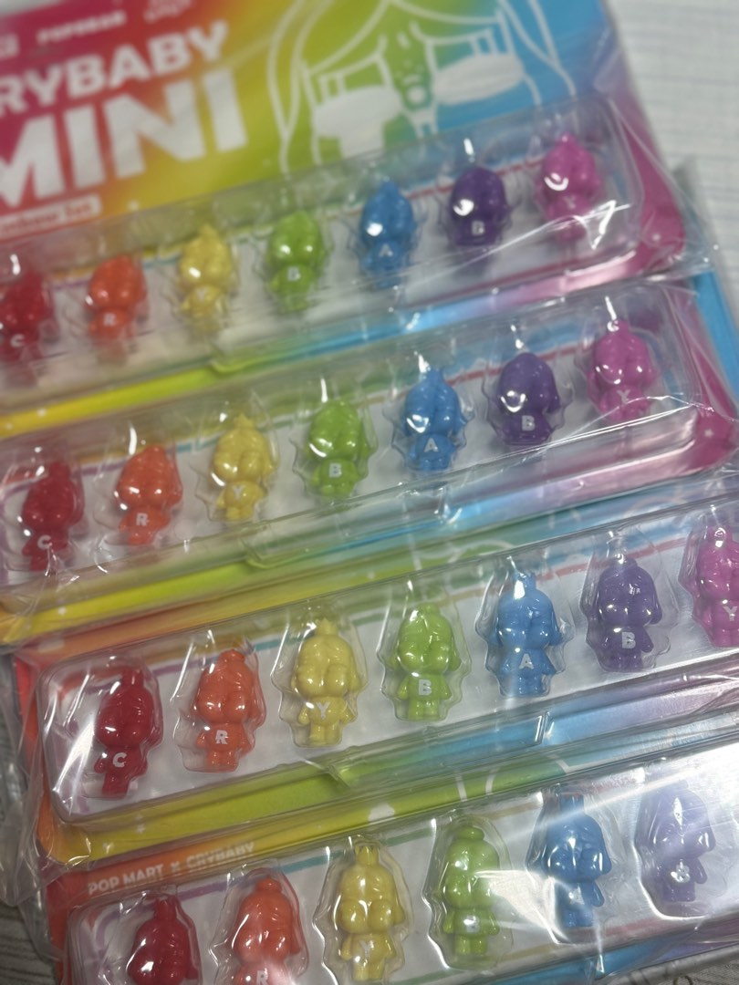 Popmart Crybaby Mini Rainbow Set, Hobbies & Toys, Toys & Games on Carousell