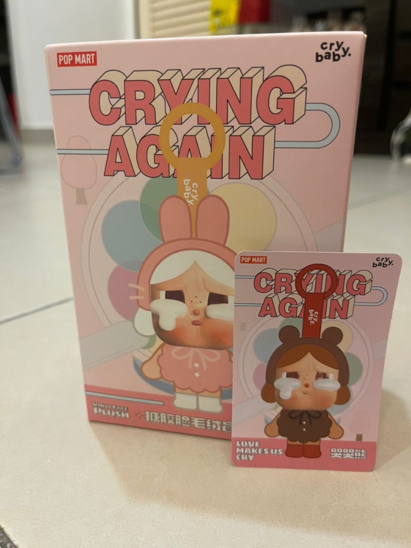 Pop Mart Crying Again Vinyl Face (Love Makes Us Cry), Hobbies & Toys ...