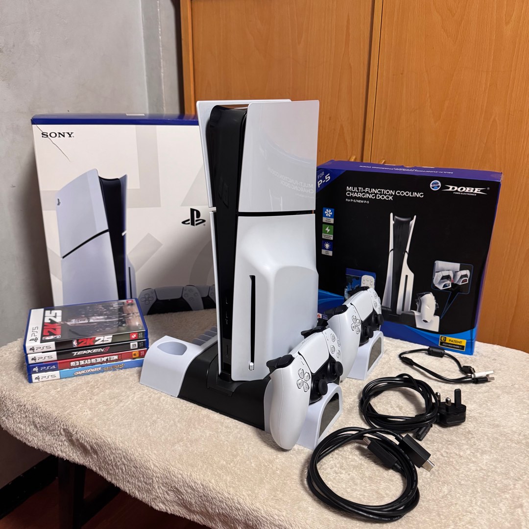 PS5 Slim Disc Edition 2 Controllers, Video Gaming, Video Game Consoles ...