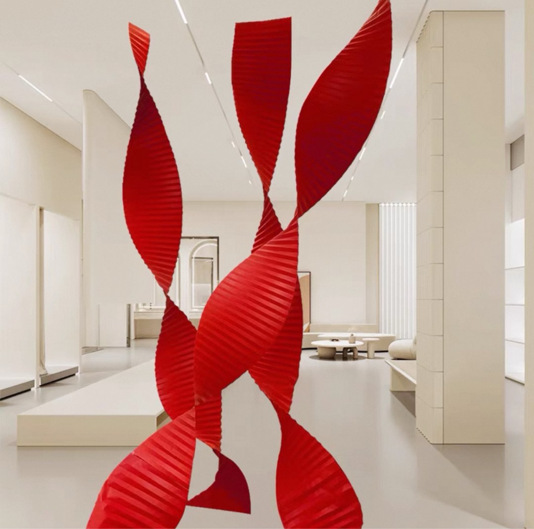 Red Ribbon Origami Corrugated Paper Latte, Everything Else on Carousell