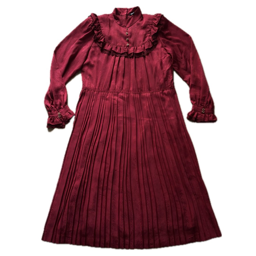 Red Vintage Dress - Dress merah jadul victorian noni belanda ...