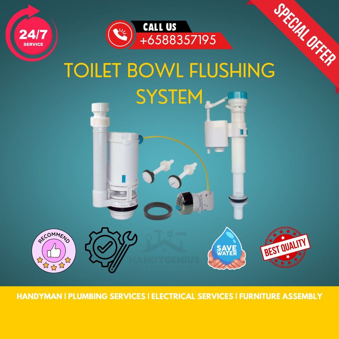 Toilet flush system | flushing system parts | replace toilet flush ...