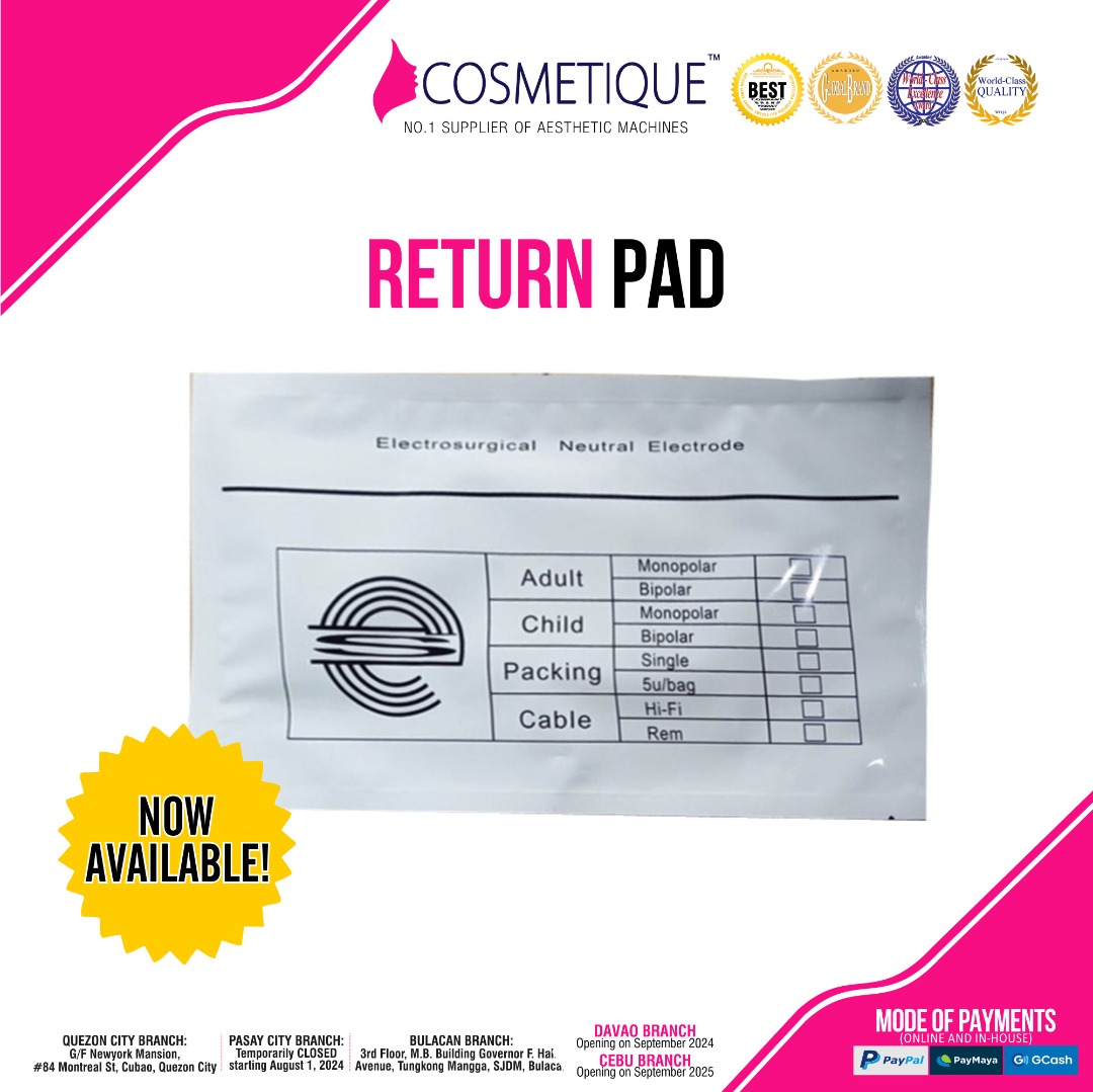 RETURN PAD FOR EXILIFT/THERMALIFT TREATMENT, Beauty & Personal Care ...