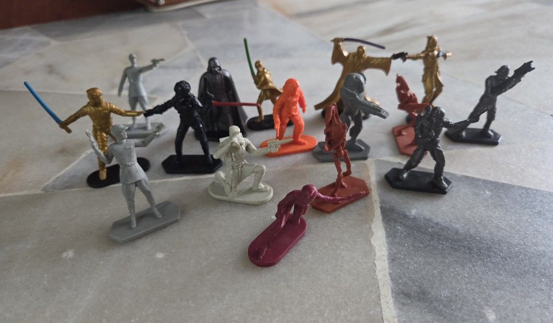 Star Wars Command Miniature Figures Lot of 16 Vader, Luke Fett and more ...
