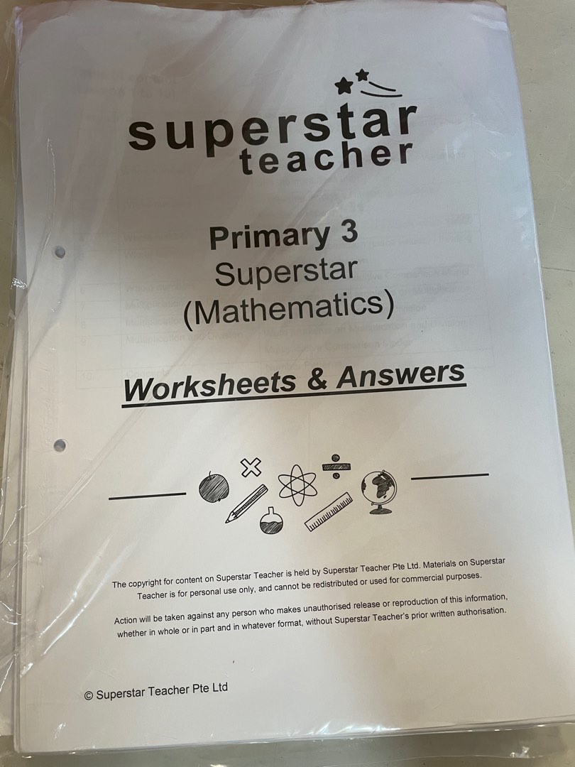 Superstar Teacher P3 Mathematic Worksheet 2024, Hobbies & Toys, Books ...