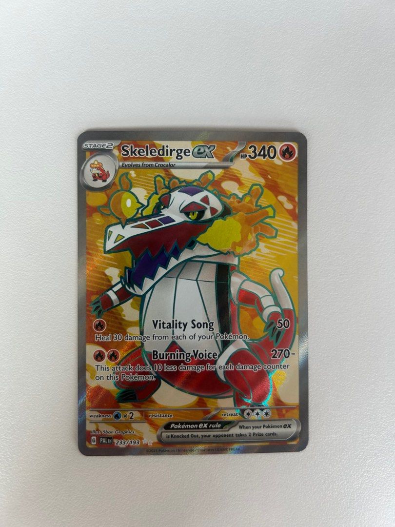 SV02: Paldea Evolved - Skeledirge ex 233/193 Full Art Secret Rare ...