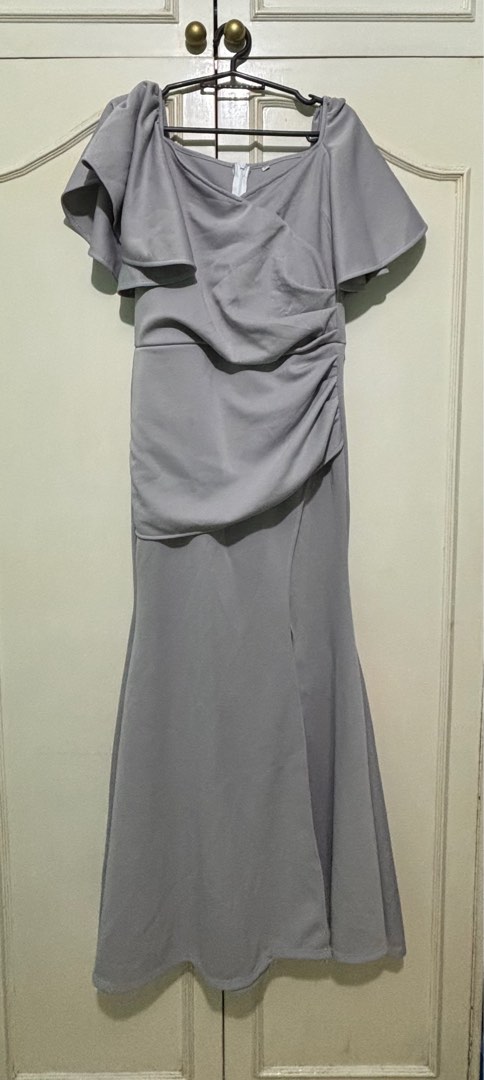 Taytay Gray Dress, Women's Fashion, Dresses & Sets, Evening dresses ...