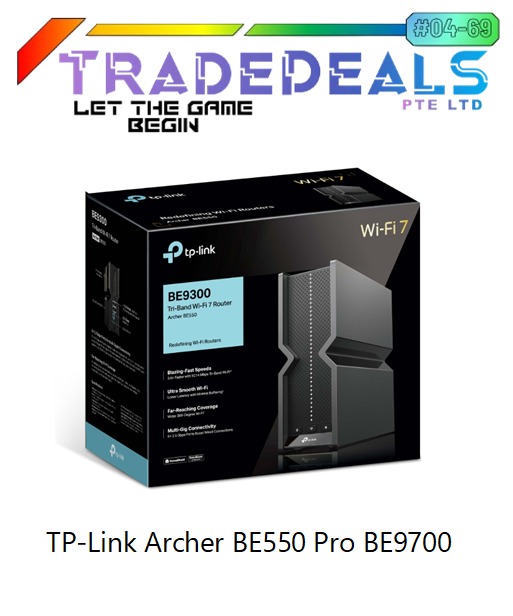 (READY STOCK) TP-Link Archer BE550 Pro BE9700 Tri-Band WIFI 7 Router ...