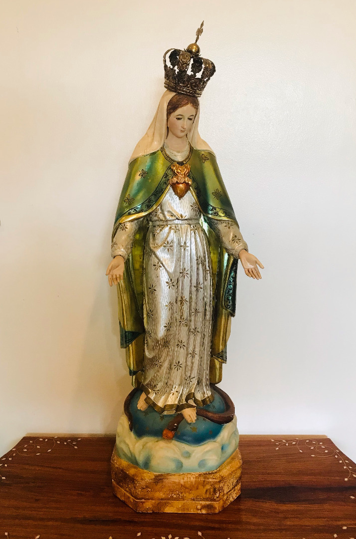 Vintage Our Lady of The Cape Wooden Blessed Image / Santo / Santa ...