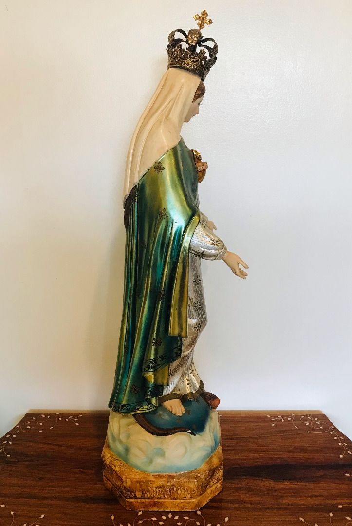Vintage Our Lady of The Cape Wooden Blessed Image / Santo / Santa ...