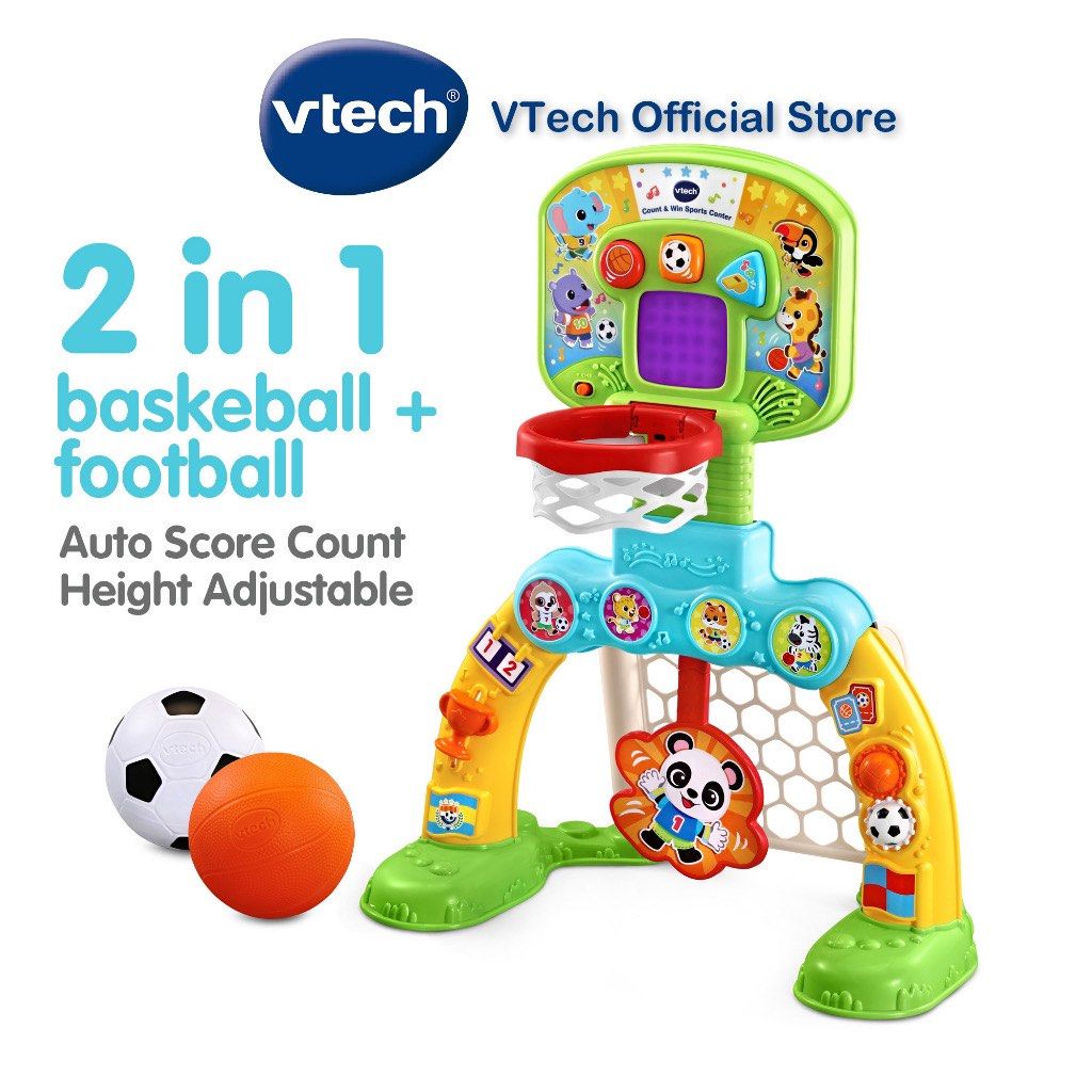 Vtech 2 in 1 Count & Win Sports Centre Basketball and Football Sports ...