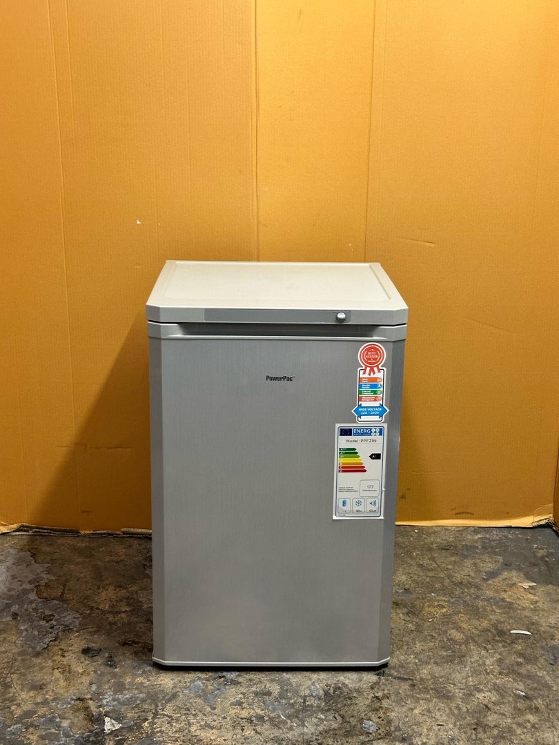 162502 (3) Powerpac 1Dr Upright Freezer 90L 4 Drawer $100, TV & Home ...