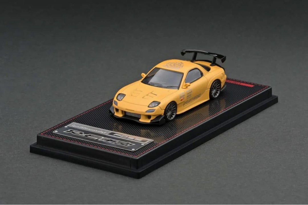 1/64 Ignition model Mazda RX7 (FD3S) RE Amemiya Matte Yellow, Hobbies & Toys, Collectibles ...