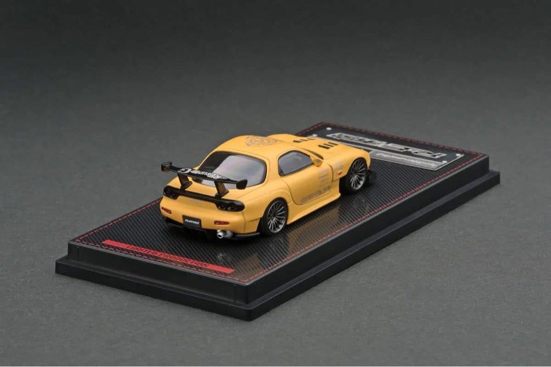 1/64 Ignition model Mazda RX7 (FD3S) RE Amemiya Matte Yellow, Hobbies & Toys, Collectibles ...