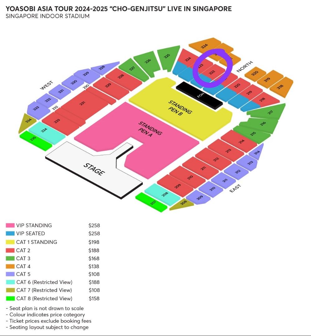 1x CAT 2 Ticket | YOASOBI ASIA TOUR Sun 23 Feb 2025 | Singapore Indoor ...
