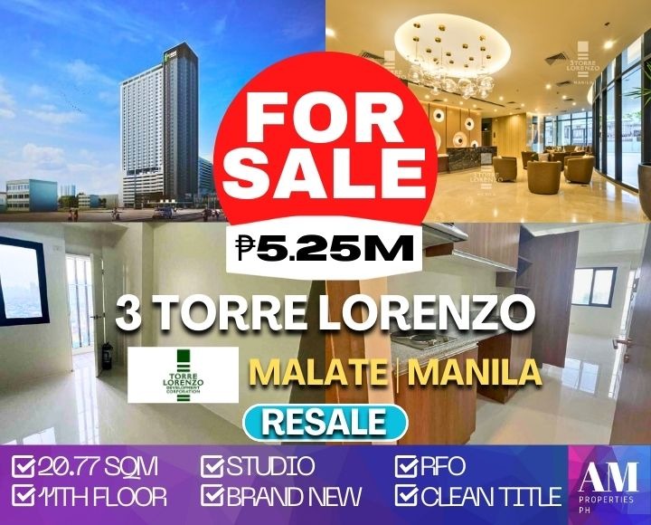 3 Torre Lorenzo Malate, Manila Studio unit, brand new, clean title for ...
