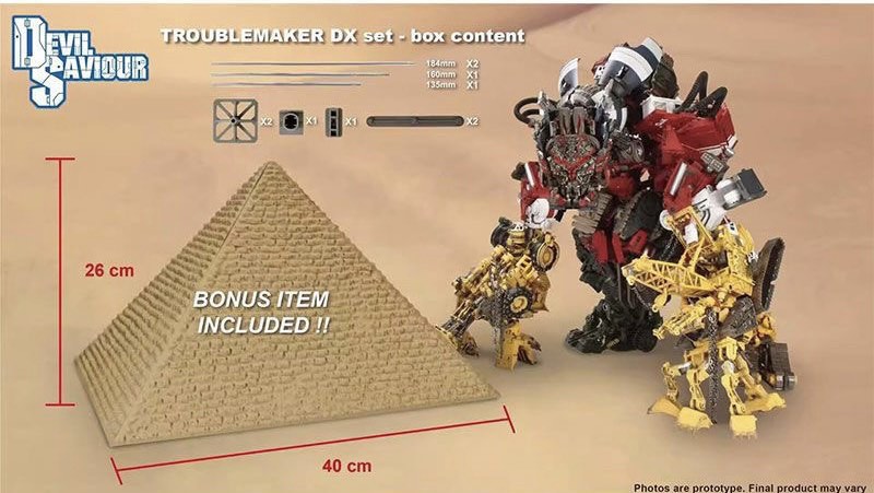 DS 建造派 破壞者 變形 大力士 大力神 全套一套8隻 Devil Saviour 44 cm高 再版 Boxset 送金字塔特 組合金剛 電影版 Devastator ...