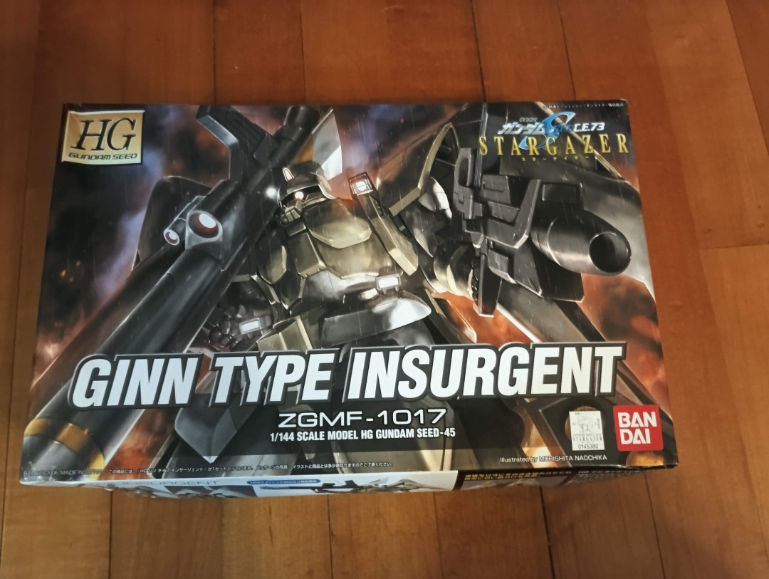 BANDAI HG 1/144 GUNDAM SEED STARGAZER GINN TYPE INSURGENT ZGMF-1017, 興趣及遊戲, 玩具 & 遊戲類 - Carousell
